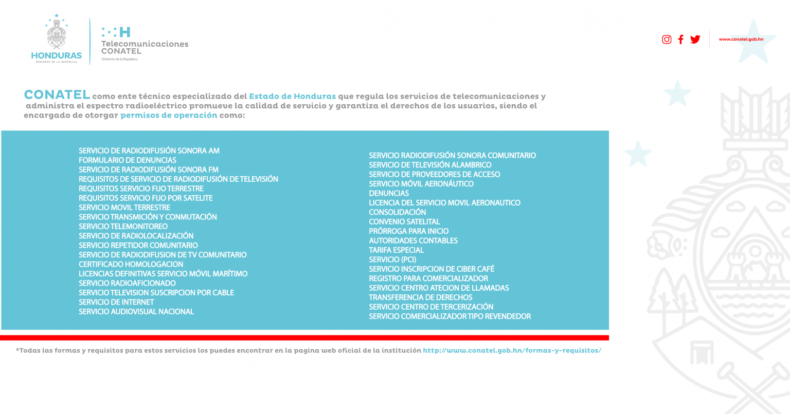 CONATEL recuerda al público en general los servicios que ofrece – Conatel